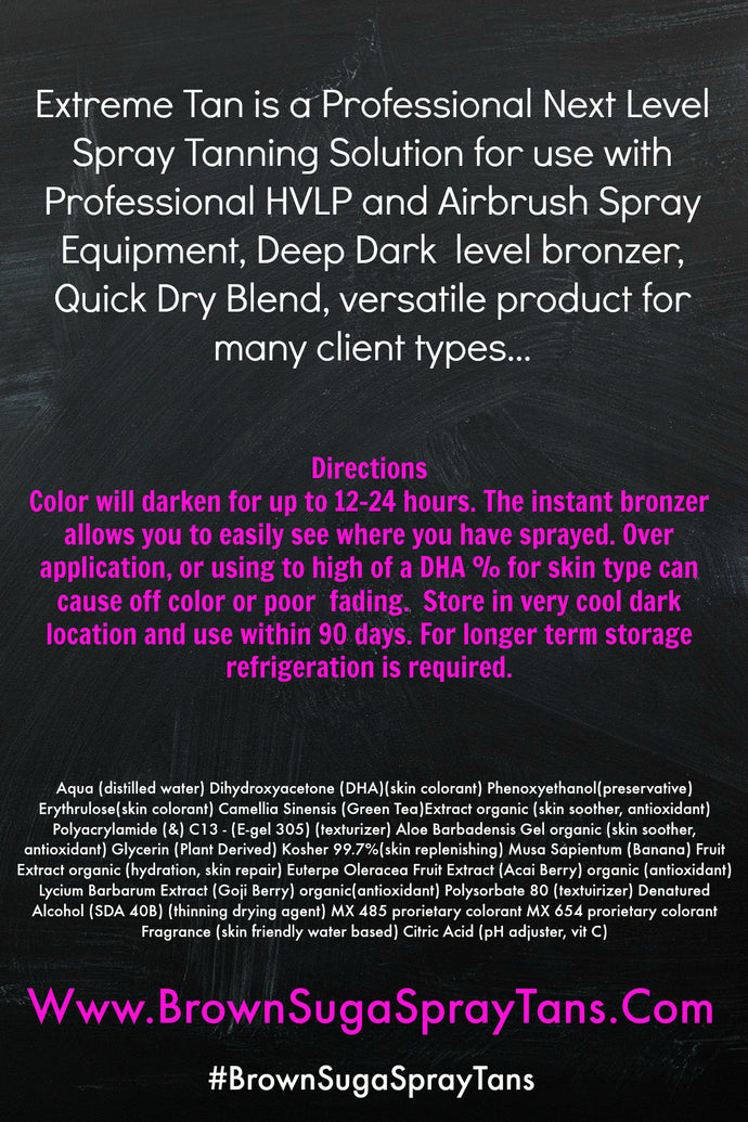 Ultra Dark Tanning Solution – Brown Suga Spray Tans